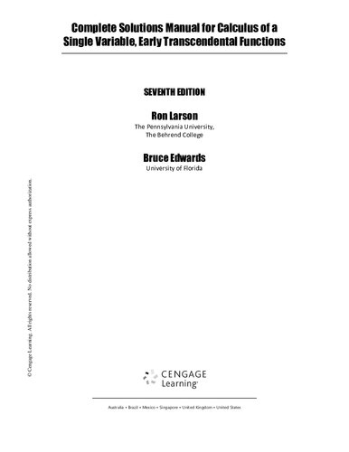 Ebook – Complete Solutions Manual for Calculus of a Single Variable ...