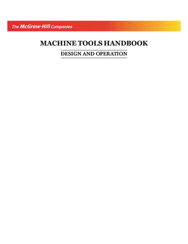 Ebook – Machine Tools Handbook : Design And Operation (PDF Instant ...