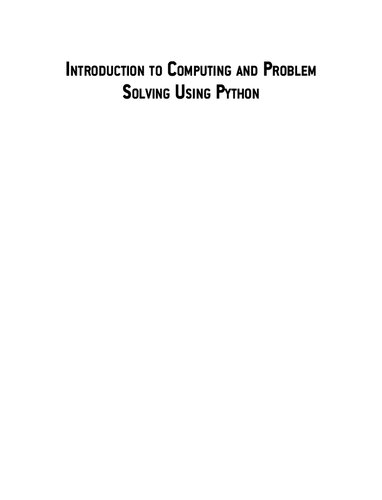 Ebook – Introduction To Computing And Problem Solving Using Python (PDF Instant Download ...