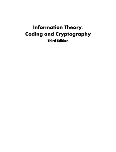 Ebook Information Theory Coding And Cryptography Pdf Instant Download Library Store