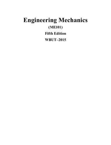 Ebook – Engineering Mechanics (ME101) Fifth Edition WBUT–2015 (PDF Instant Download) – Library Store