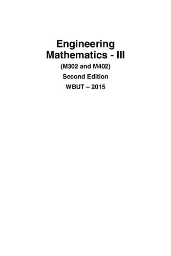 Ebook – Engineering Mathematics – III (M302 and M402) Second Edition WBUT – 2015 (PDF Instant ...
