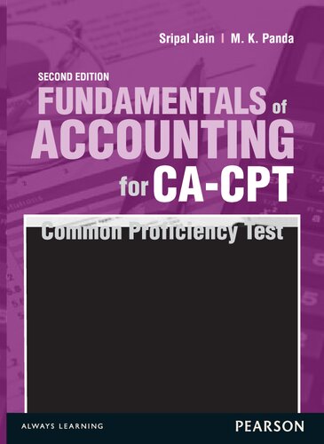 Ebook – Fundamentals Of Accunting For CA-CAPT : Common Proficiency Test ...