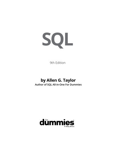 Ebook – SQL for Dummies [9th ed.] (PDF Instant Download) – Library Store
