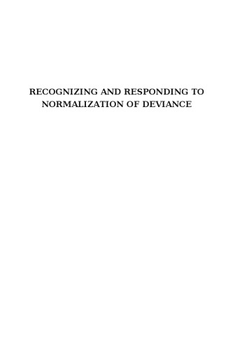 Ebook – Recognizing and responding to normalization of deviance (PDF ...