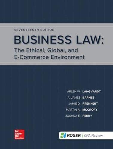 Ebook – Business Law: The Ethical, Global, And E-Commerce Environment, 17th Ed. (PDF Instant ...